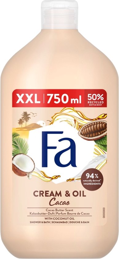 Fa - Cream & Oil Cacao - Bad- & Douchegel - Cacaoboter Met Kokosolie ...