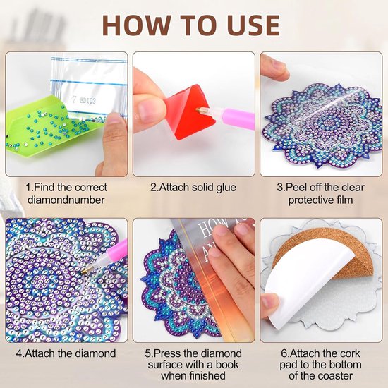 Mandala Kunst Onderzetters Set voor Creatieve Ontspanning, Inclusief ...