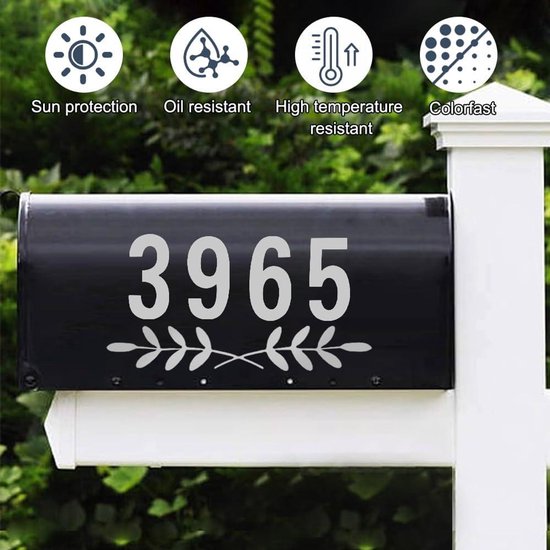 Reflective Number Stickers - 30 Pieces, Silver Color, Self Adhesive ...