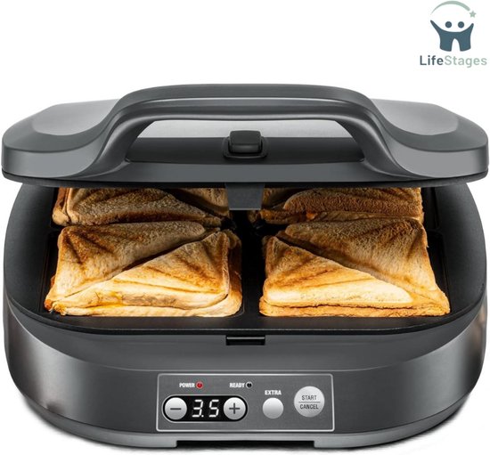 LifeStages - Croque Monsieur Toestel - Sandwich Maker ST 1800 - 4 XL ...