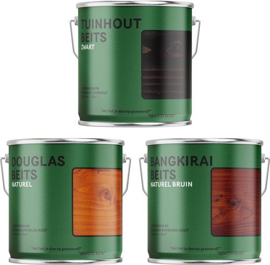 Tuinhoutbeits bangkirai - naturel bruin - 2,5 liter - beits voor nieuw ...
