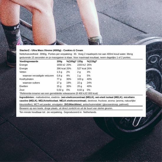 Stacker 2 Ultra Mass Xtreme 4kg - Cookie and Cream | bol