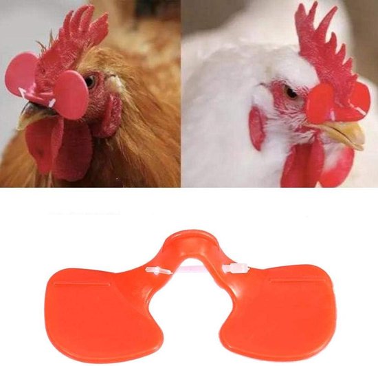 Anti-pikbril voor kippen en fazanten - 100 stuks plastic pluimvee ...