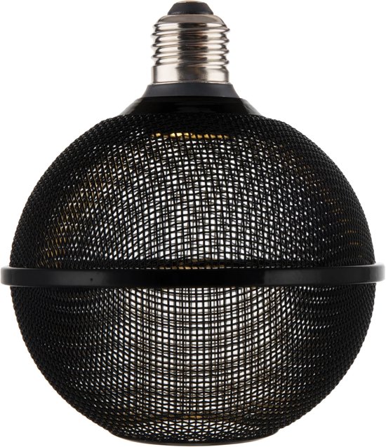 E27 Lamp - Dimbaar - LED - Ø 12,7cm - Zwart - 3,5W - 1800K | bol