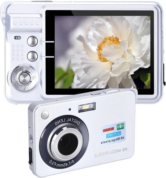 4K 48MP Ultra HD point-and-shoot camera voor tieners – 2,7" LCD ...