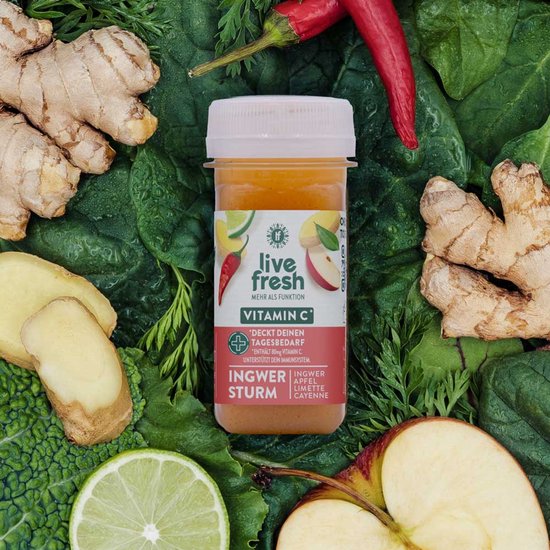 LiveFresh gembershot met vitamine C – koudgeperste gembershots zonder toevoegingen –... | bol