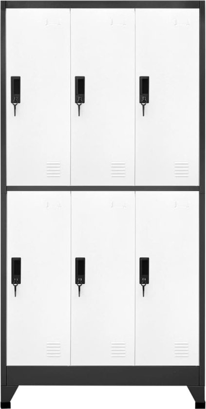 vidaXL Lockerkast staal 90x45x180 cm antraciet Lockerkast - Metalen ...