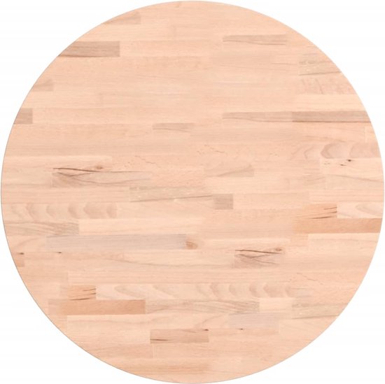 Rond Tafelblad ?50x4 cm Massief Beukenhout Massief Houten Tafelblad ...
