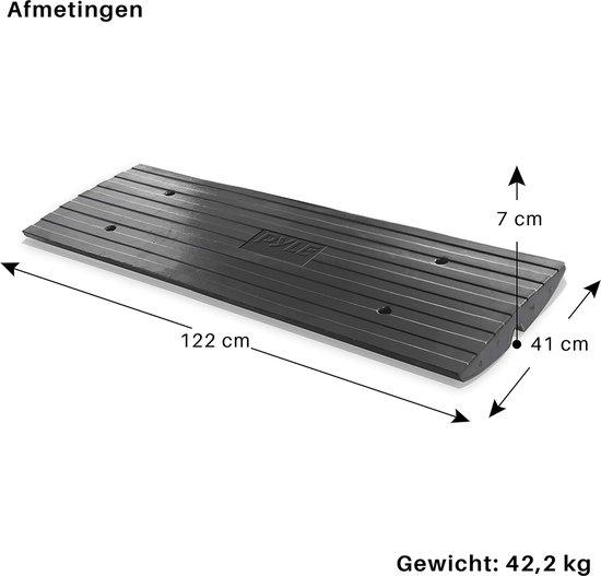 Pyle Drempeloprijplaat, Auto Drempeloprit, Rubber Drempelbrug, Duurzame ...