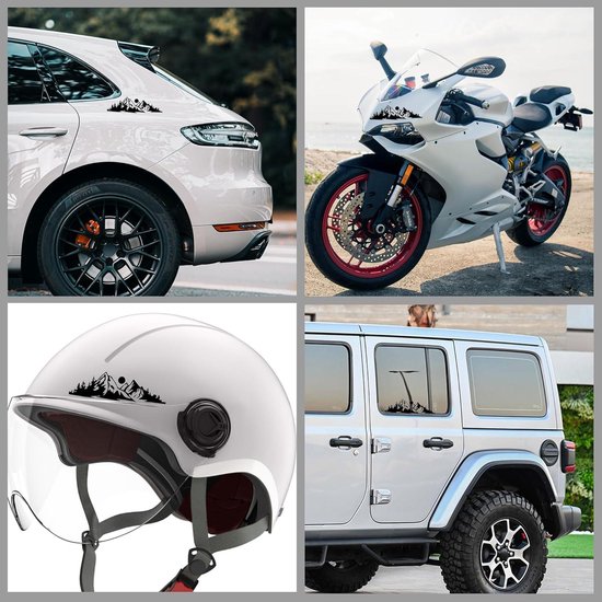 Autosticker Berg 14x3.9cm Sticker Boom Bos Bergen Zonsopgang ...