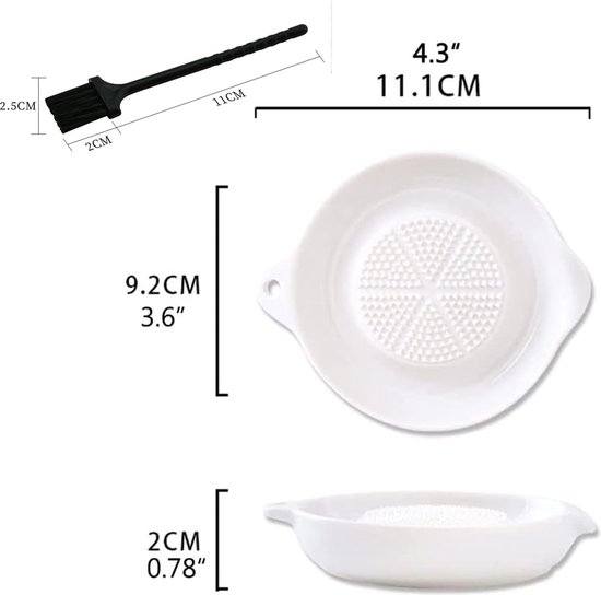 Keramische rasp - veelzijdig in gebruik - 5 stuks - keramisch - wit | bol