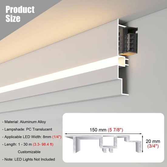 Indirect Lighting LED Channel Ceiling Molding,Aluminum Skirting Boards ...
