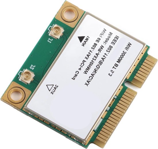 Mini PCIe WiFi-kaart Triple Band Gigabit Draadloze Netwerkkaart 2400Mbps MU-MIMO BT5.2... | bol
