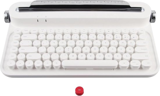 Retro Bluetooth Keyboard Compact Round Keycaps Cute 86 Key Typewriter ...