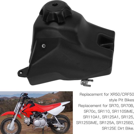 Vervanging Brandstoftank met Dop voor XR50 CRF50 - Geschikt voor Dirt ...