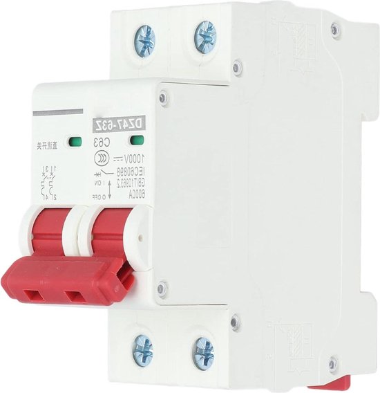 Stroomschakelaar 63A DC 1000V - Mini 2P Zonne-PV DC ...