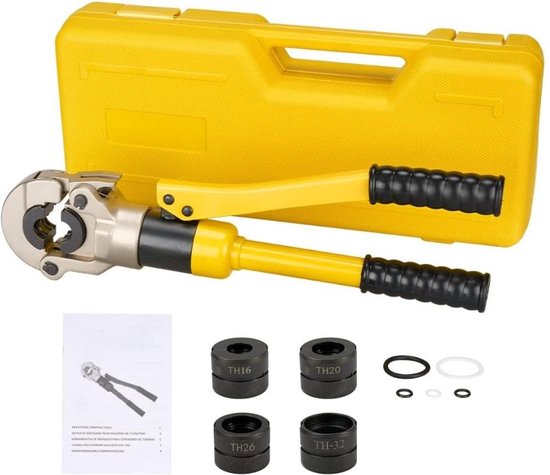 Hydraulische Krimptang voor Persfittingen - Krimptang met persbekken ...
