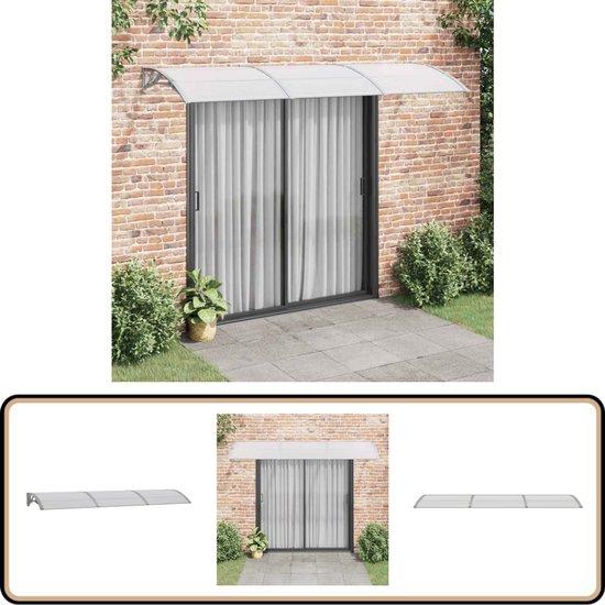 vidaXL Deurluifel - 300x75 cm - Polycarbonaat - Grijs Deurluifel ...
