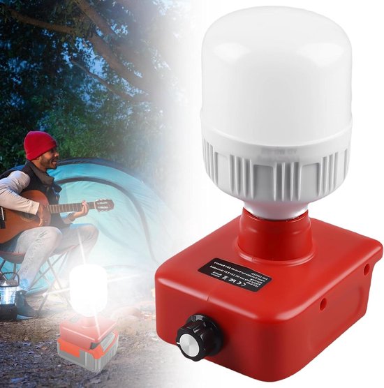 18 V Bosch Accu Lamp 12 W - E27 1300 lm LED Werklamp voor Bosch 18 V Li ...