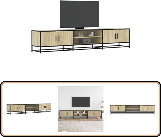 vidaXL Tv-meubel - 210x35x41 cm - Sonoma eiken kleur | bol