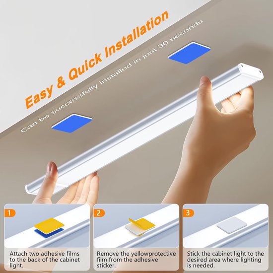 LED's Light Oplaadbare kastlampen met sensor 80 cm - Duopack ...