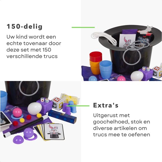 Cheqo® Magische Goocheldoos - 150 Trucs - Magic Tricks Set - Inclusief ...