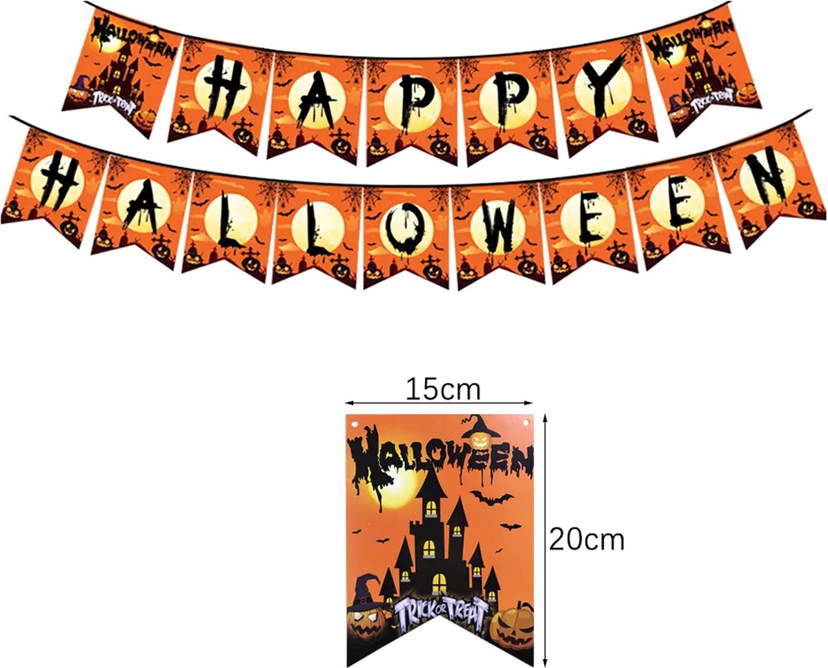 Halloween Decoratie Banner & Slinger - Halloween Versiering - Halloween ...