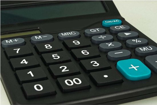 Rekenmachine - Basis - 12-cijferig - LCD met groot display - Dual Power (Zonne-energie... | bol.com