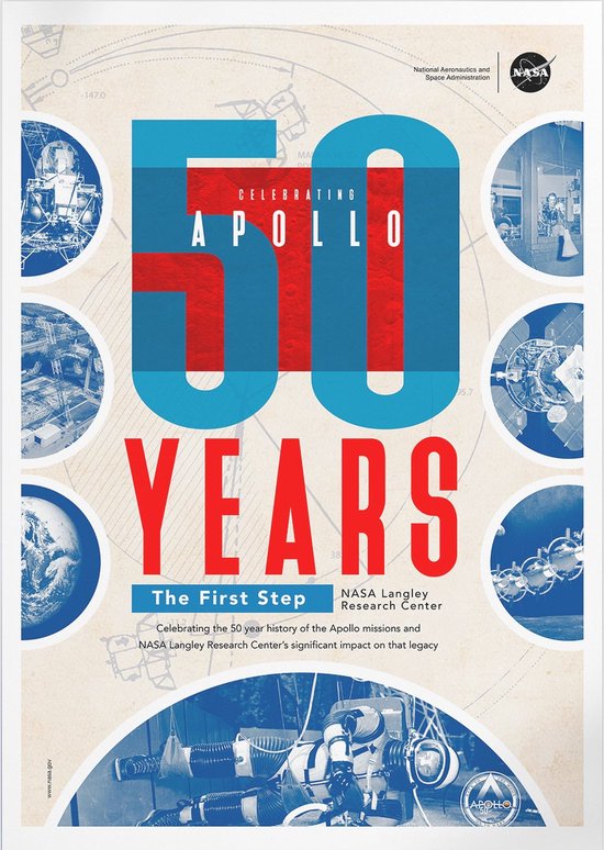 Celebrating 50 Years Of Apollo | Space, Astronomie & Ruimtevaart Poster ...
