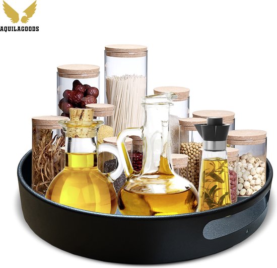 AquilaGoods Draaiplateau – 30 cm – Keuken Organizer – Aanrecht Organizer – Kruidenrek... | bol