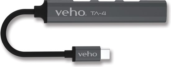 USB-C 4-poorts USB-A Mini-hub | Veho | bol