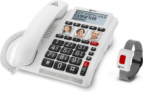 Geemarc CL610 Senioren telefoon met fototoetsen en SOS knop | bol