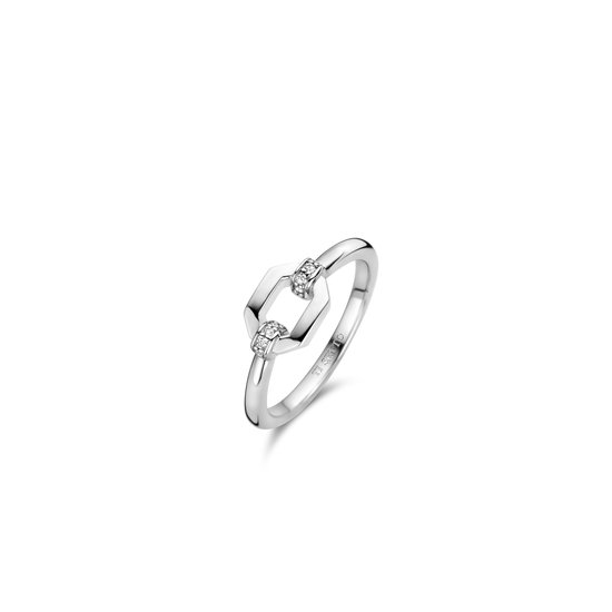 TI SENTO Dames Ring - 925 zilver - Zirconia wit - Maat 17.75 mm / maat 56 - 12300ZI | bol