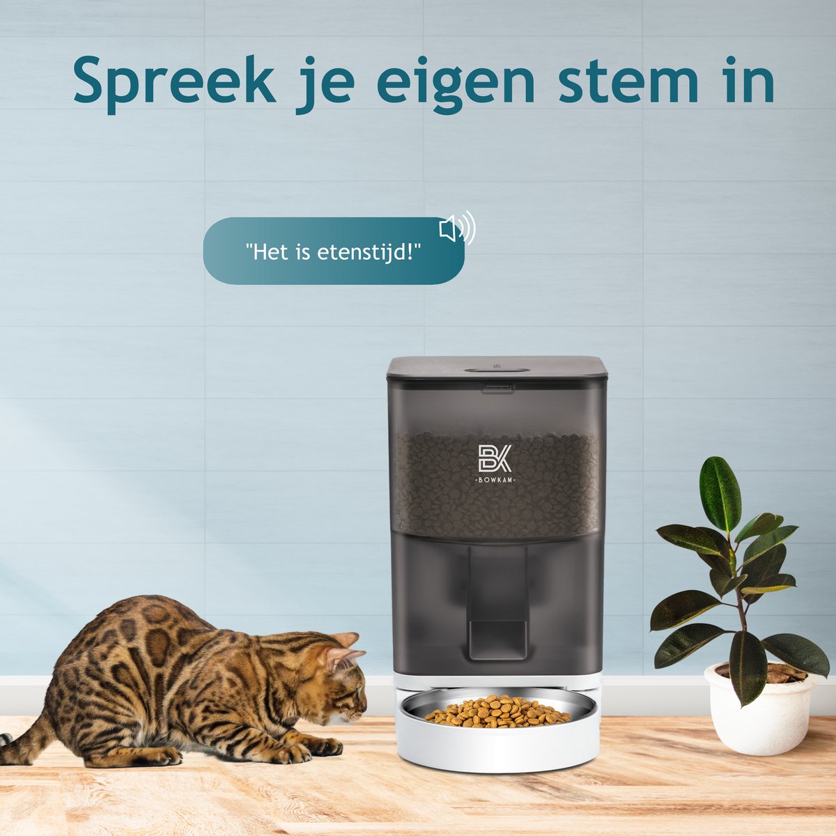 Bowkam Automatische Voerbak – Voerbak – Voerautomaat - Voerbak Kat ...