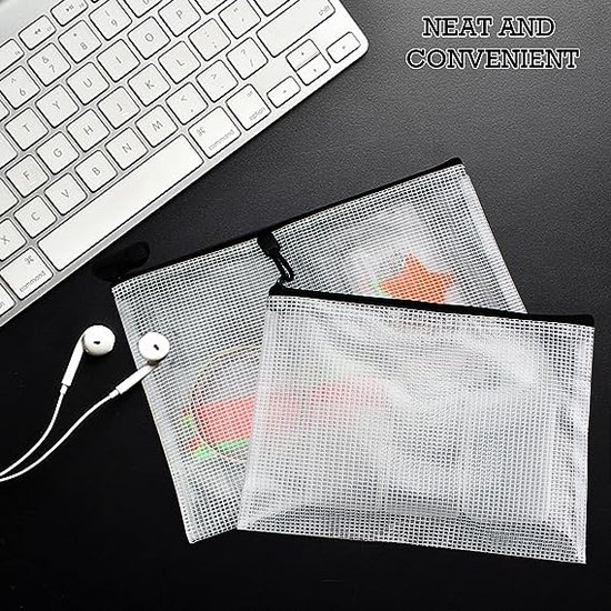 Documententas Zak met ritssluiting 12-delige mesh-tas A3 A4 A5 A6 B4 B5 ...