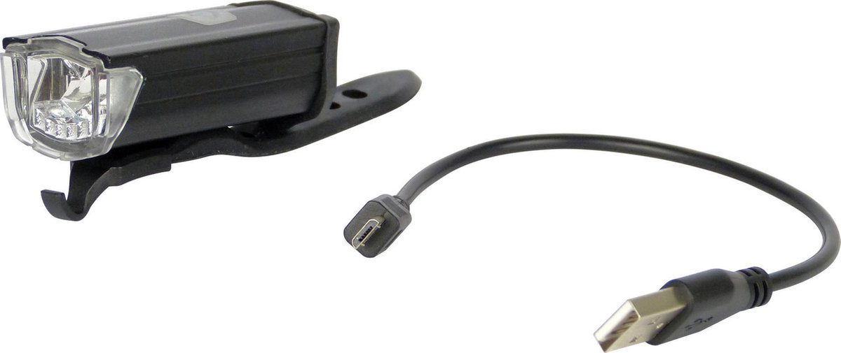 Dresco Koplamp Fiets - LED- Fietsverlichting - Oplaadbaar - USB - Zwart ...