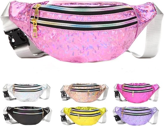 Holografische Heuptas voor Dames - PU Leer, Waterdicht - Neonkleurig ...