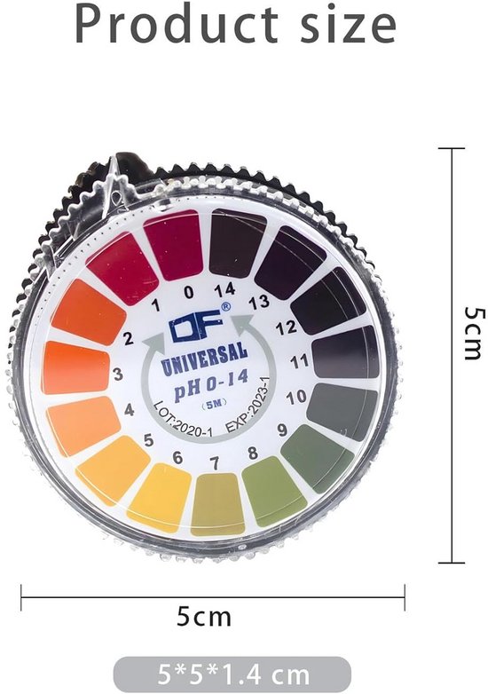 2 Rollen Universele pH Teststrips - Zuur-Base Indicator Strips voor ...