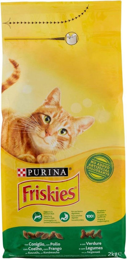 Droogvoer voor volwassen katten met konijn, kip en groenten - 2 kg | bol