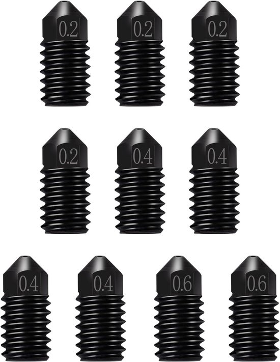10x Gehard Stalen Spuitmonden voor 3D-printer A1/A1 Mini - Diverse ...