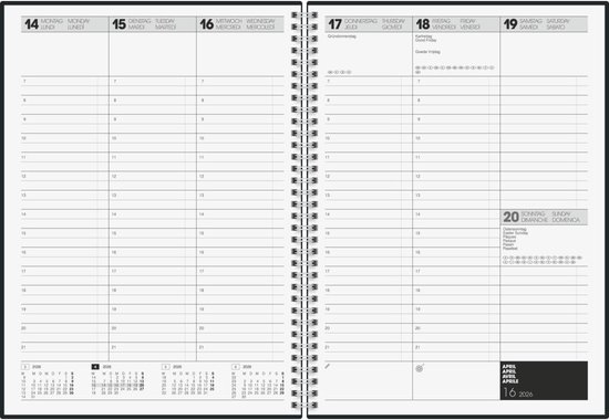 Boekkalender 2026 A4 Transparant | Weekoverzicht en Jaarplanning | bol