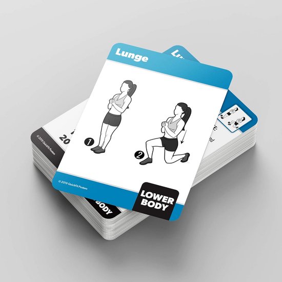 Lichaamsgewicht en Dumbbell Fitness Werkkaartenset - Meer dan 100 ...