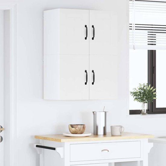 Keukenkast | Wandkast | Muurkast | Opbergkast aan de muur Wit 60 x 31 x ...