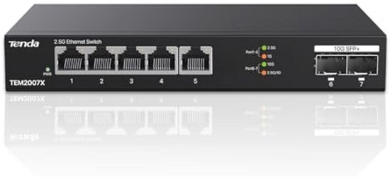 2.5Gbit Ethernet Switch met 5x 2.5G Poorten & 2x 10G SFP+ Poorten ...