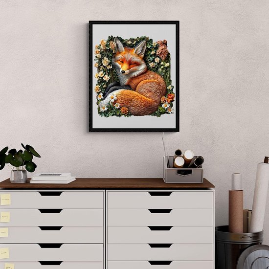 Puzzle en Bois Uniek 3D Effet Renard 290 Pièces Renard dans l'Herbe ...