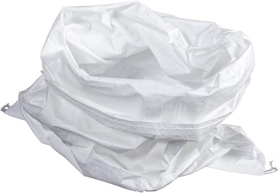 Set van 10 Witte Robuuste Zandzakken 65x135 cm - Sterke PP ...