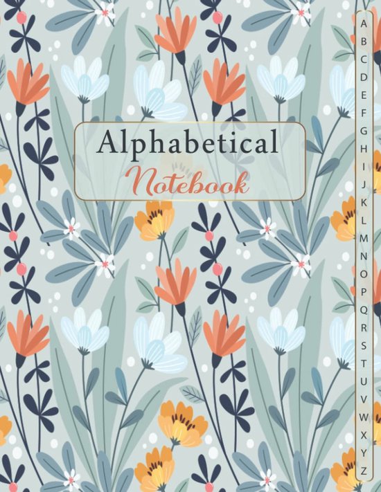A4 Alphabetical Notebook met Tabs | Gelijnd Journal met A-Z Indeling en ...