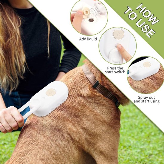 Stoomkam - Katten - Handvat - Massage - 3-in-1 - Elektrische ...