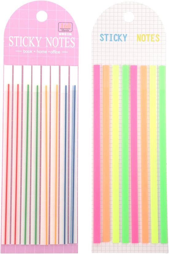 8 Pack - 1280 Pieces - Mahjong Line Finder Notes - Bright Fluorescent ...