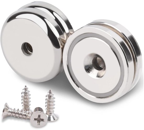 CSGoods - Aimants Néodyme 32 mm avec trou, ultra puissants, force de 42 ...